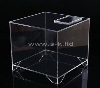 Square clear acrylic display case, perspex storage box