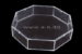 Octagonal clear acrylic storage box, plexiglass storage box