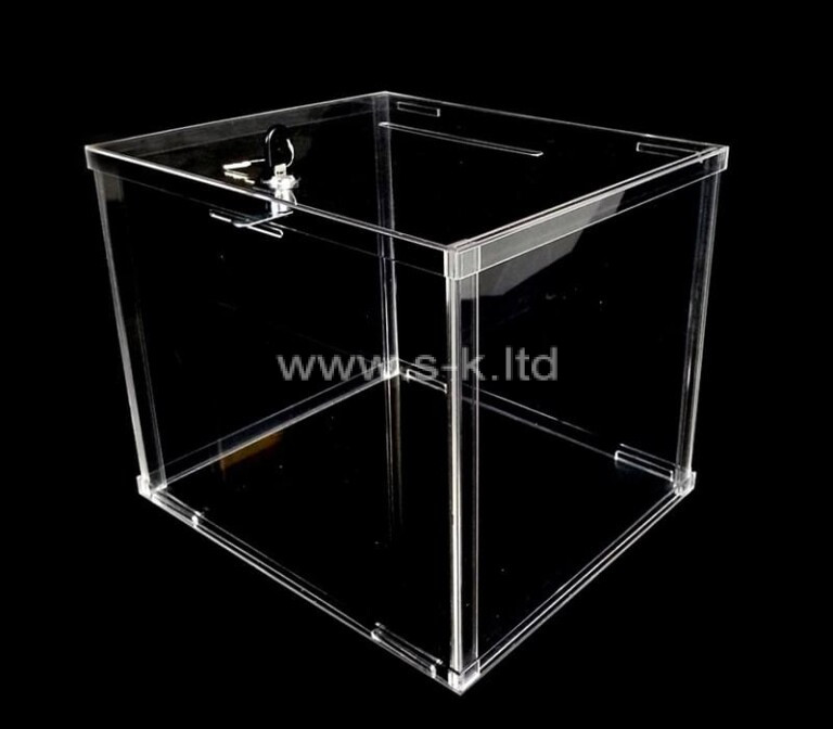 Plexiglass supplier customize acrylic 4 compartment sliding lid box