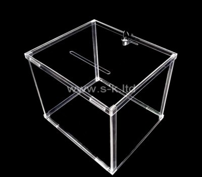 Custom acrylic comment collection box with sign and lock