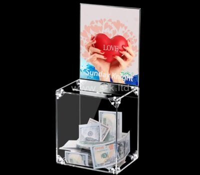Custom acrylic money collection box